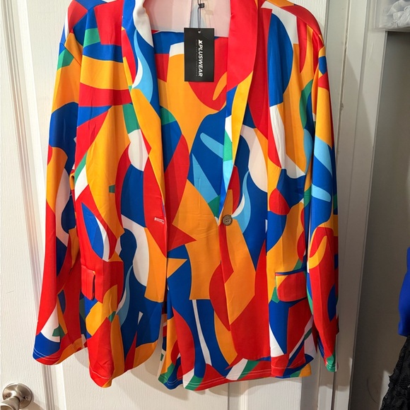 Xpluswear | Jackets & Coats | Vibrant Multicolor Womens Jacket And Wide ...